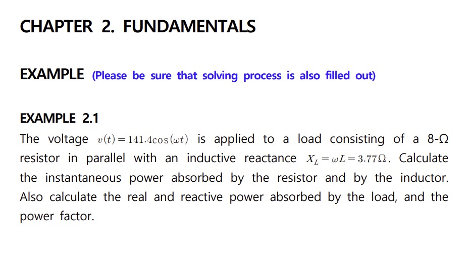 Solved CHAPTER 2. ﻿FUNDAMENTALSEXAMPLE (Please be sure that | Chegg.com