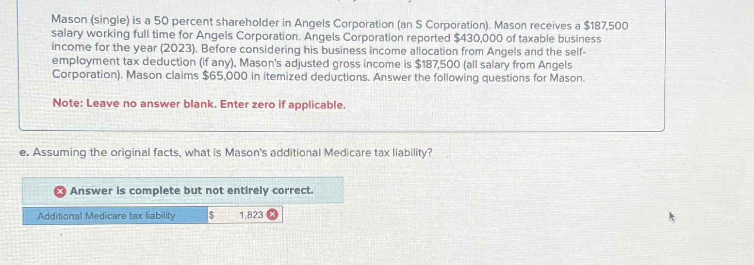Solved Mason (single) ﻿is a 50 ﻿percent shareholder in | Chegg.com