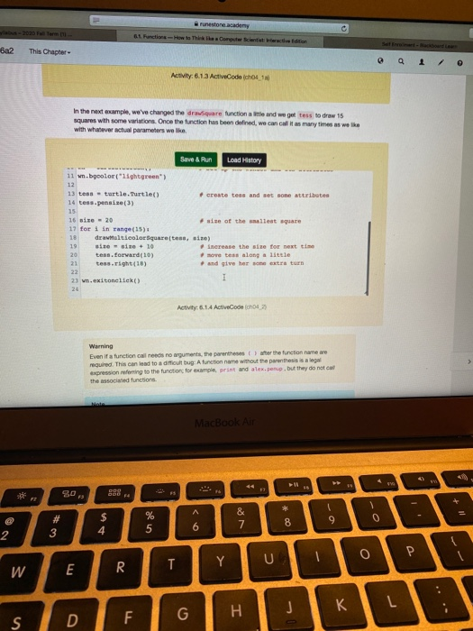 runestone academy 1. Puctions - How to ThinkComputer | Chegg.com