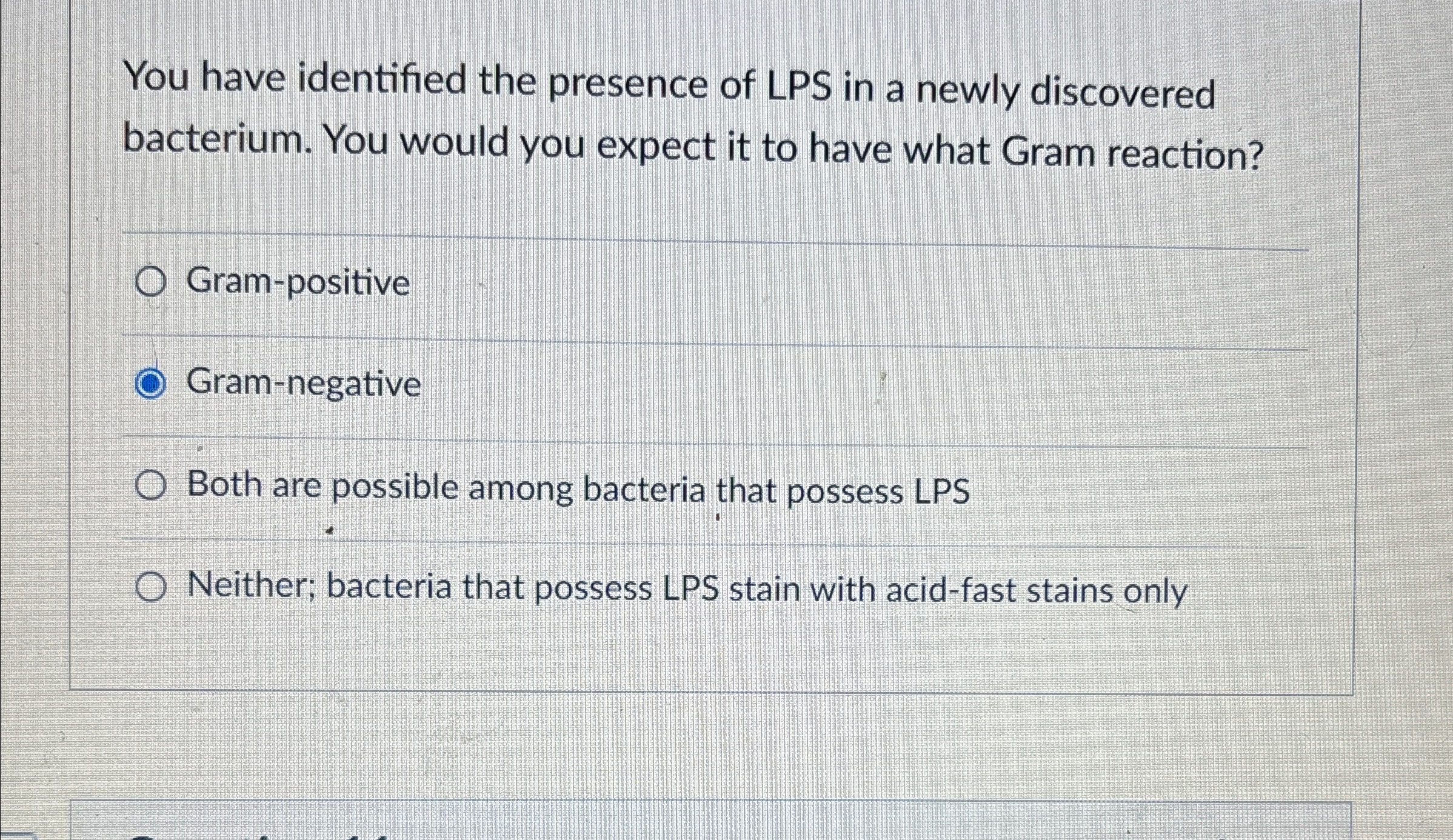 Solved You have identified the presence of LPS in a newly | Chegg.com