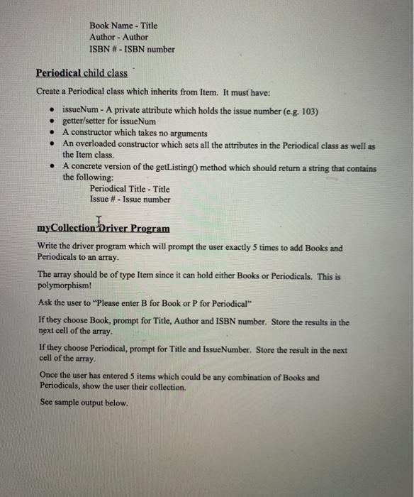 Solved Concept Summary: 1. Object Oriented programming | Chegg.com