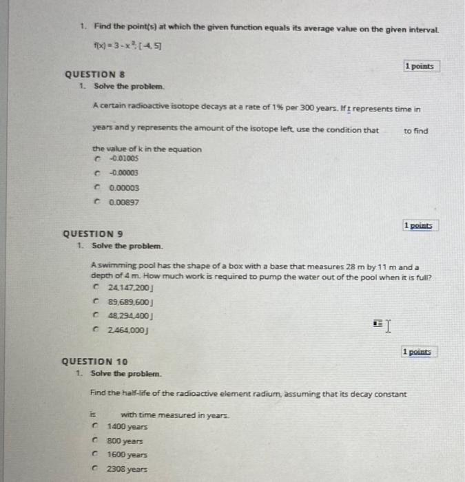 Solved 1. Find the point(s) at which the given function | Chegg.com