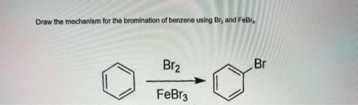 Solved Draw the mechanism for the bromination of benzene | Chegg.com