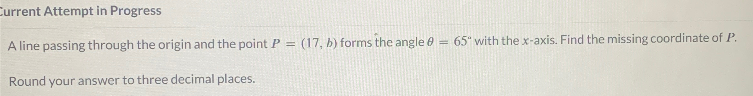 Solved urrent Attempt in ProgressA line passing through the | Chegg.com