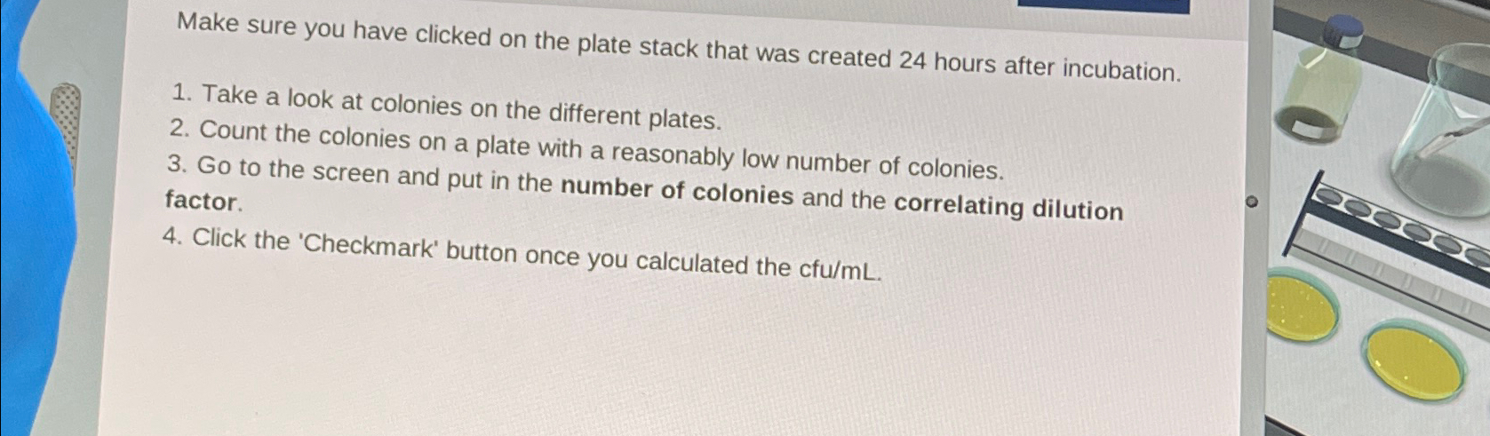 Make sure you have clicked on the plate stack that | Chegg.com