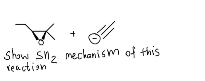 Solved + show Sh2 mechanism of this reaction | Chegg.com