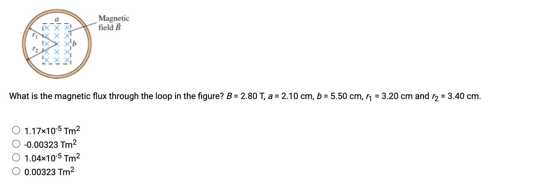 What is the magnetic flux through the loop in the | Chegg.com