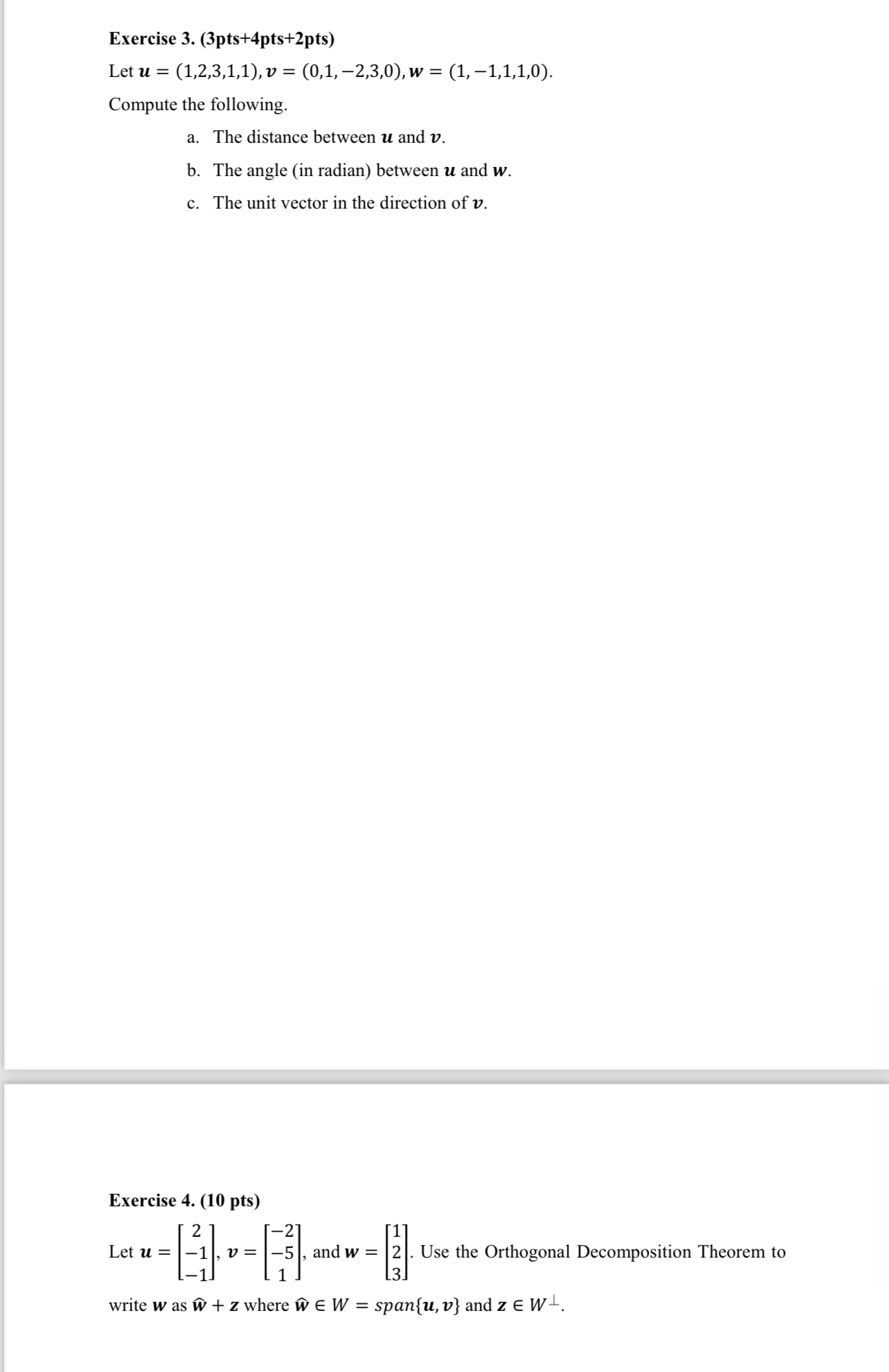 Solved Exercise 3. (3pts+4pts+2pts)Let | Chegg.com Solved Exercise 3. (3pts+4pts+2pts)Let | Chegg.com