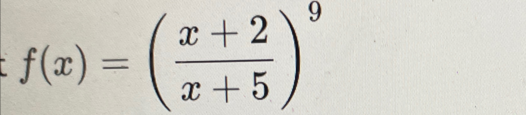 Solved f(x)=(x+2x+5)9 ﻿Find thr derivative | Chegg.com