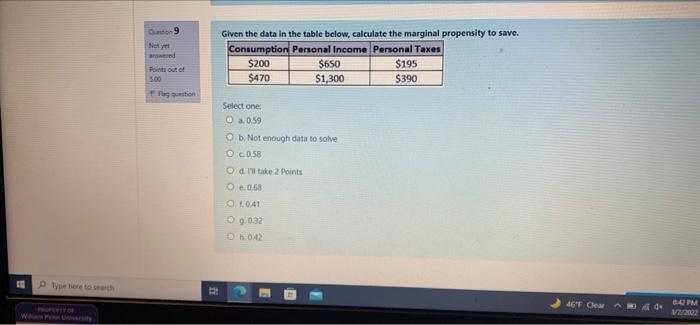 Solved 9 Neyri Given the data in the table below, calculate | Chegg.com