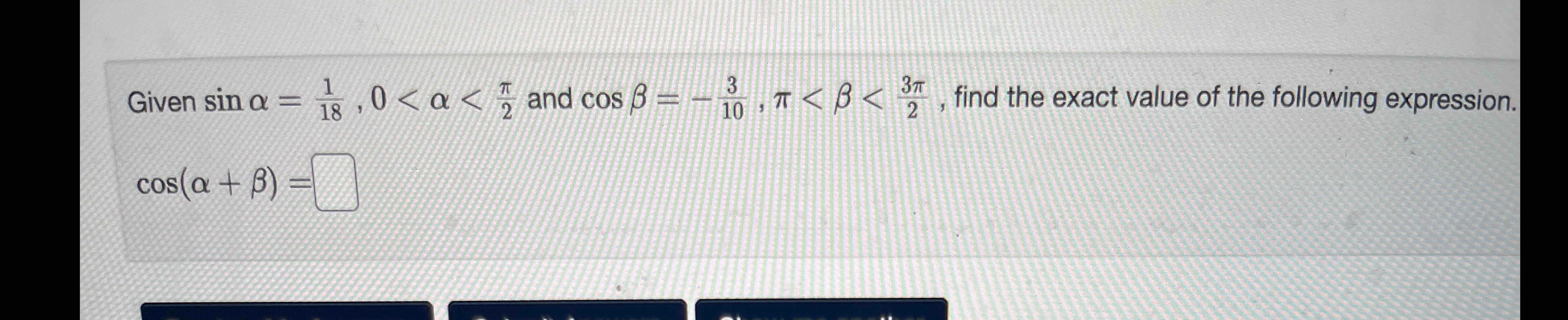 Solved Given sina epsilon = 1/18, 0