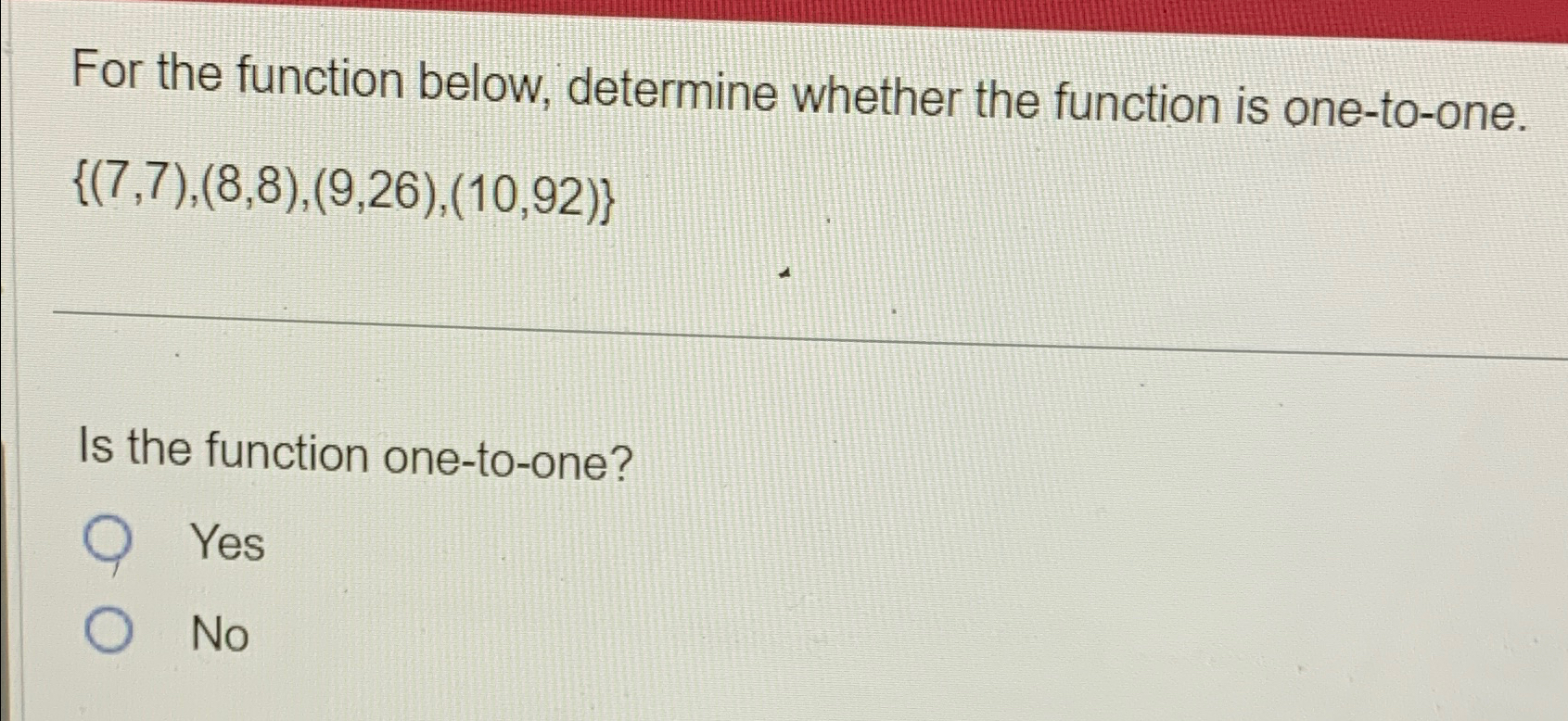 Solved For the function below, determine whether the | Chegg.com