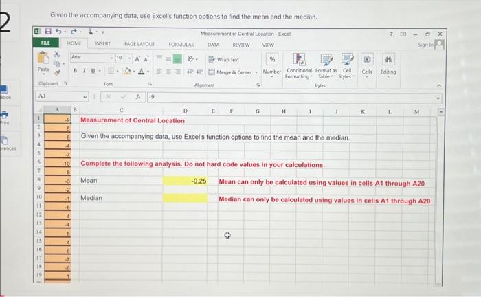 Solved I need to know tje formaulas to enter into Excel in | Chegg.com