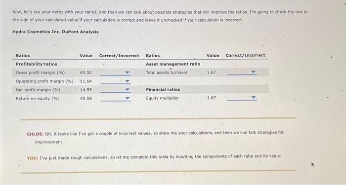 Solved Now, let's see your notes with your ratios, and | Chegg.com