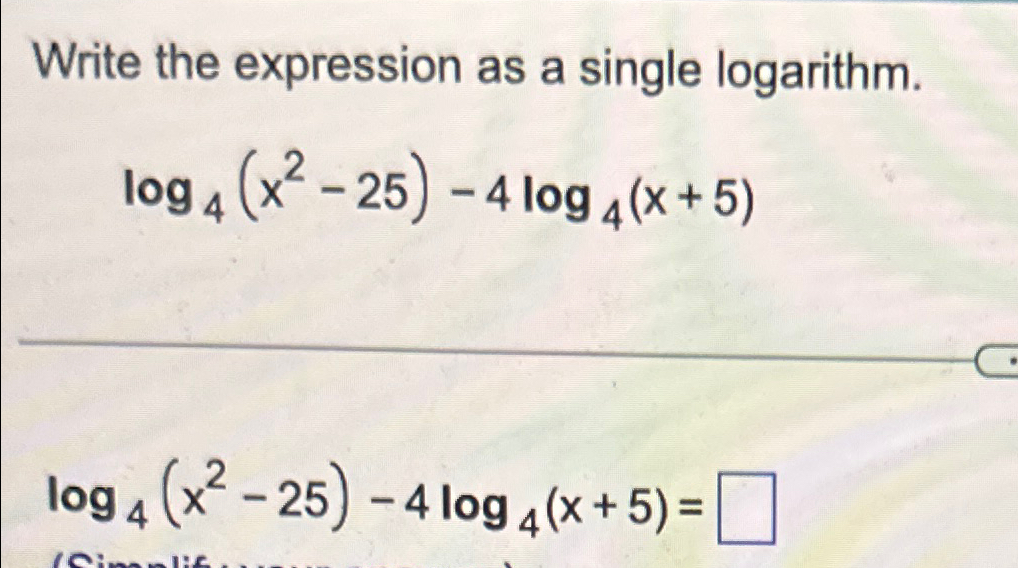 Solved Write the expression as a single | Chegg.com