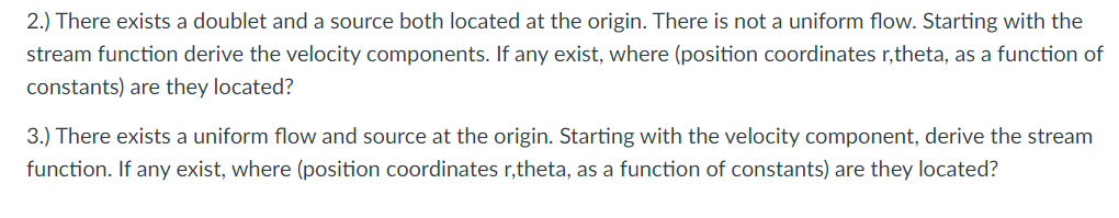 Solved 2.) ﻿There exists a doublet and a source both located | Chegg.com