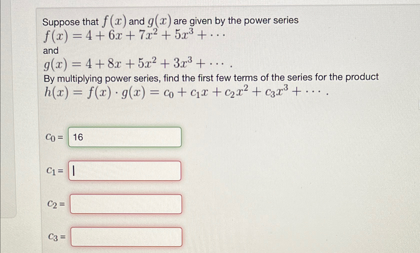 Solved Suppose that f(x) ﻿and g(x) ﻿are given by the power | Chegg.com