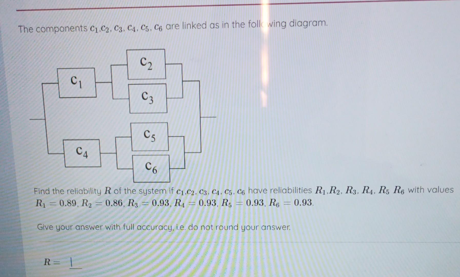 Solved The components c1,c2,c3,c4,c5,c6 are linked as in the | Chegg.com