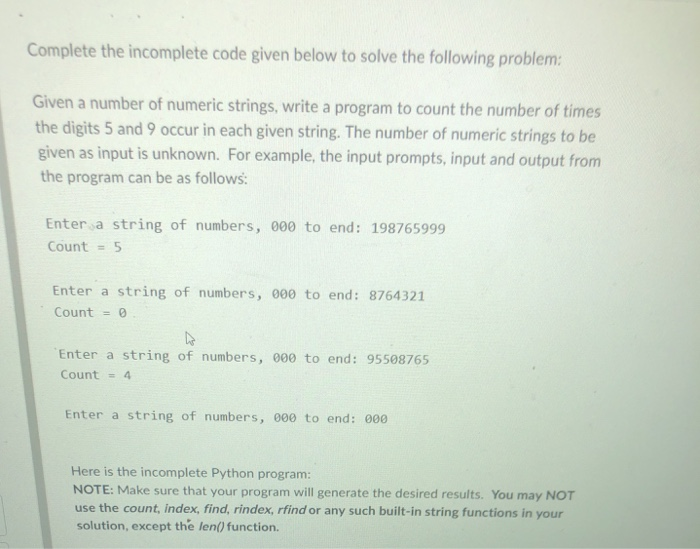 Solved Complete the incomplete code given below to solve the | Chegg.com