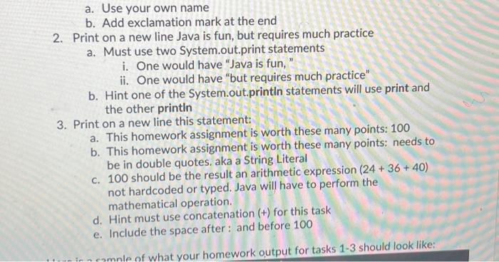 Solved 2. Print on a new line Java is fun, but requires much | Chegg.com