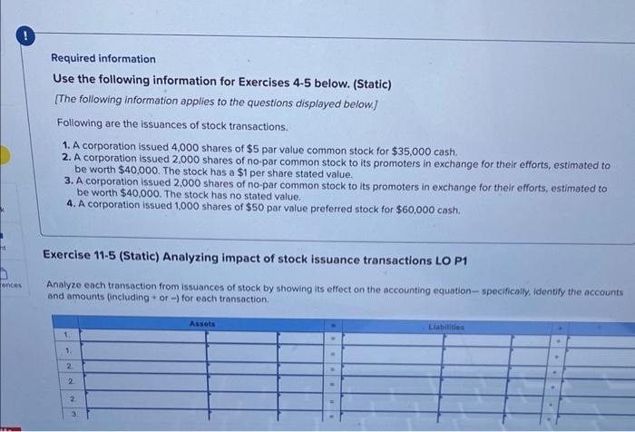 Solved Required information Use the following information | Chegg.com