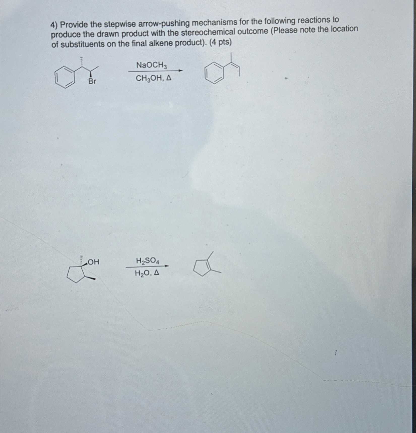 Solved Provide the stepwise arrow-pushing mechanisms for the | Chegg.com
