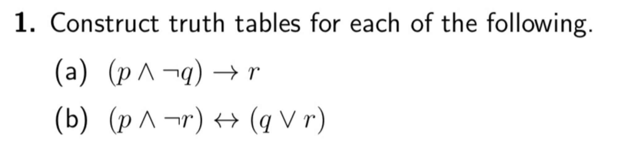 Solved Construct Truth Tables For Each Of ﻿the 5346