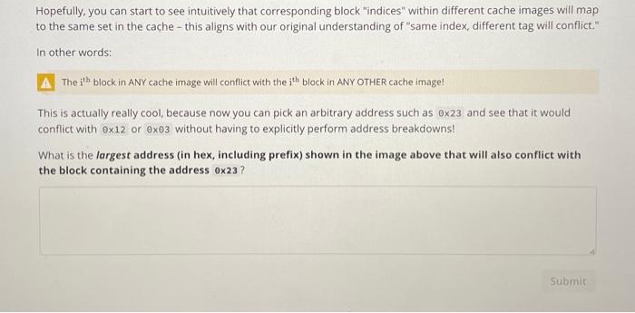 Solved Understanding Cache Images Using Cache Images The | Chegg.com