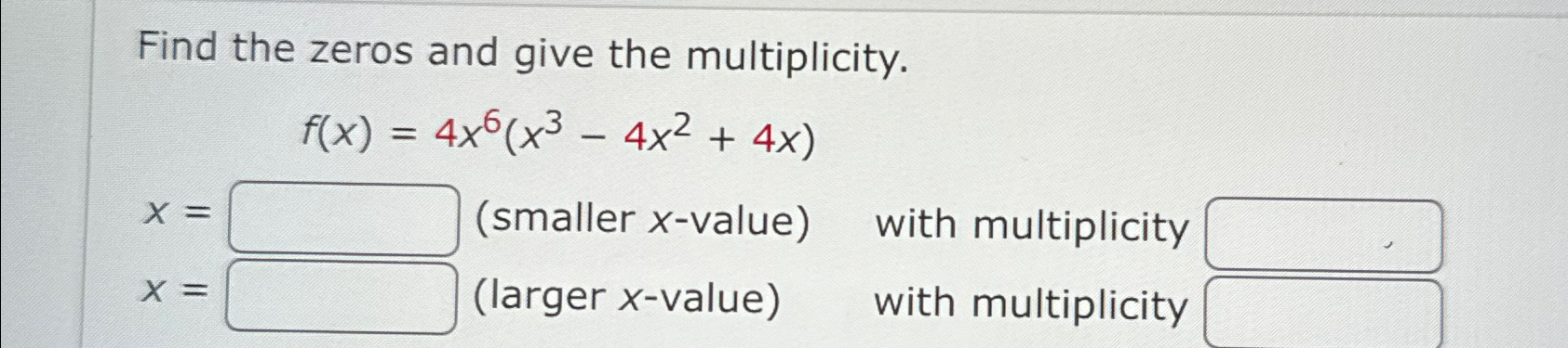 Solved Find the zeros and give the | Chegg.com