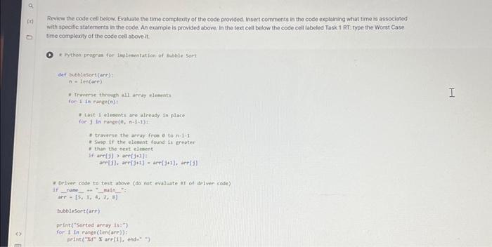 insert comments in code explaining what time is | Chegg.com