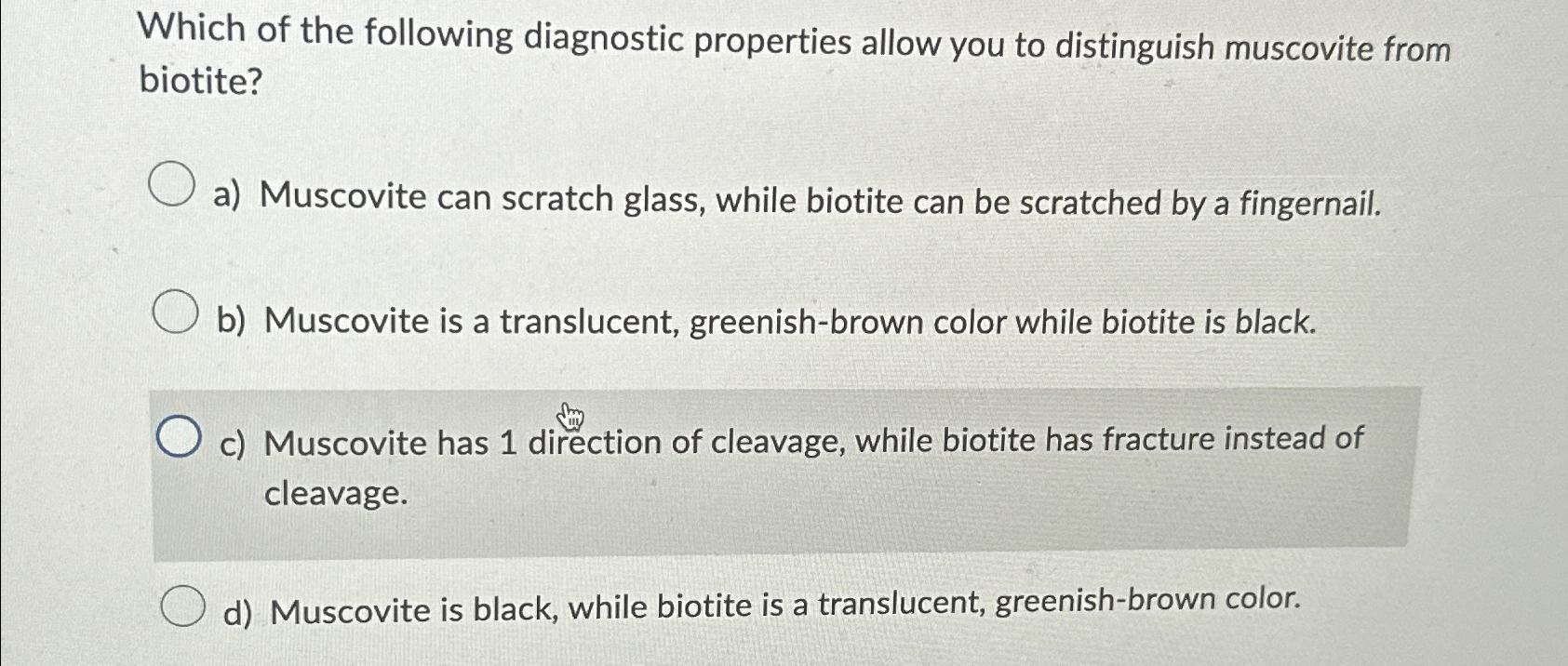 Solved Which of the following diagnostic properties allow | Chegg.com