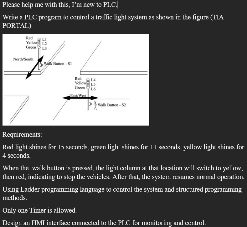 Solved Please help me with this, I'm new to PLC.Write a PLC | Chegg.com