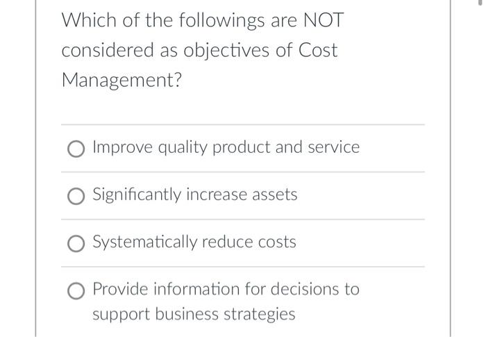 Solved Which of the followings are NOT considered as | Chegg.com