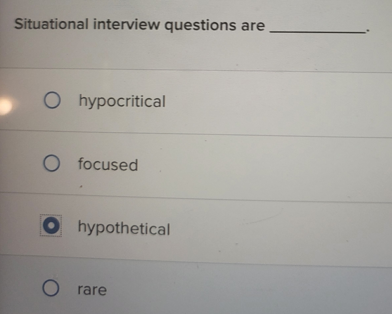 Solved Situational interview questions are | Chegg.com