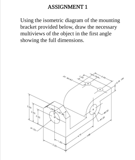 Solved ASSIGNMENT 1 Using the isometric diagram of the | Chegg.com