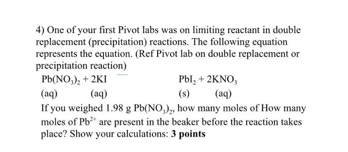 Solved 4) One of your first Pivot labs was on limiting | Chegg.com
