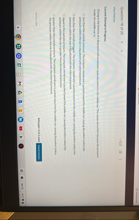 Solved Aa BookmakaQuestion 18 ﻿of 20View PoliciesCurrent | Chegg.com