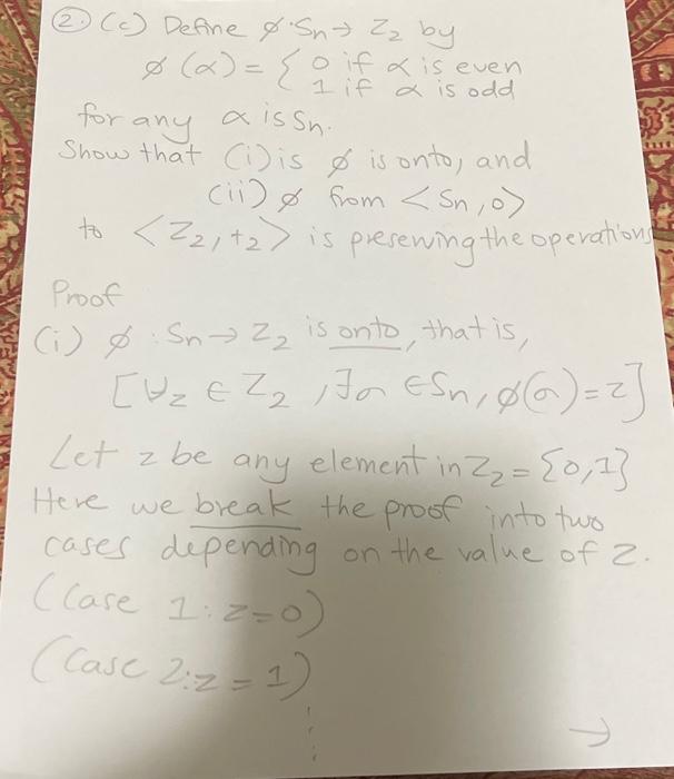 Solved Abstract AlgebraFinish solving #2 (c) using Case 1-2 | Chegg.com