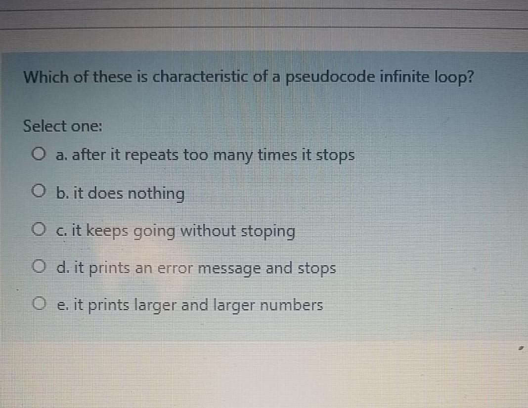 Solved Which of these is characteristic of a pseudocode | Chegg.com