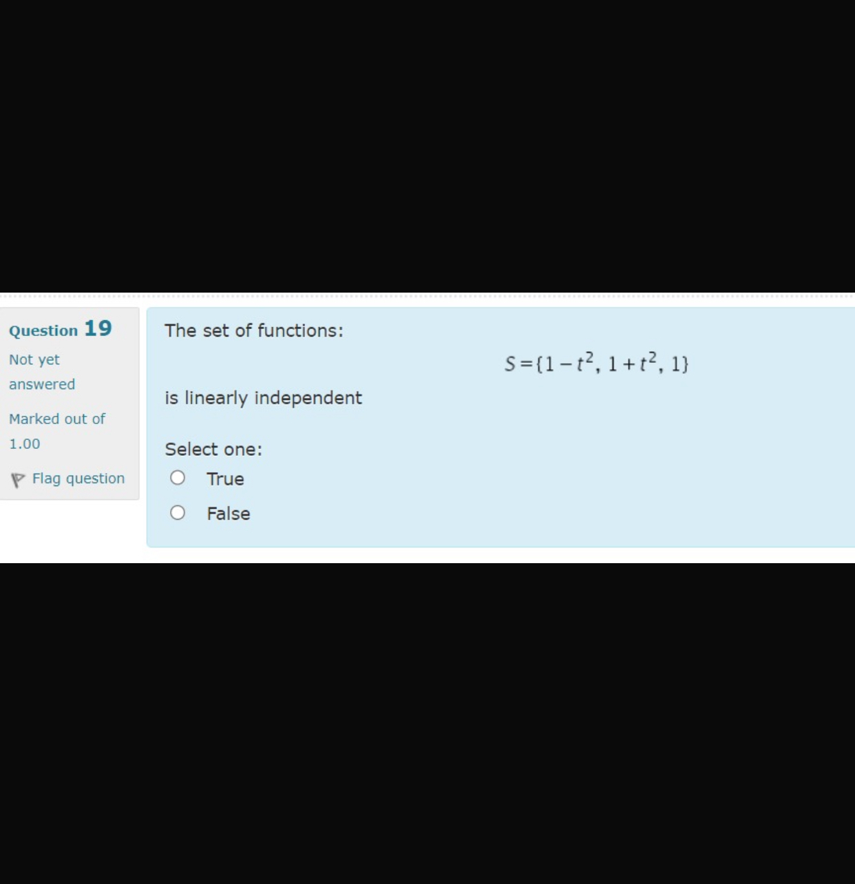 Solved Question 19Not yetansweredMarked out of 1.00Flag | Chegg.com Solved Question 19Not yetansweredMarked out of 1.00Flag | Chegg.com