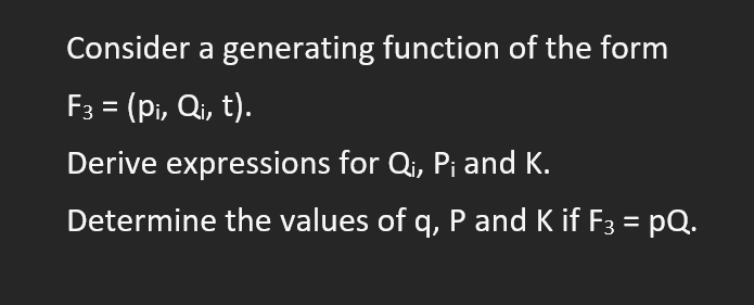 Solved Consider a generating function of the | Chegg.com