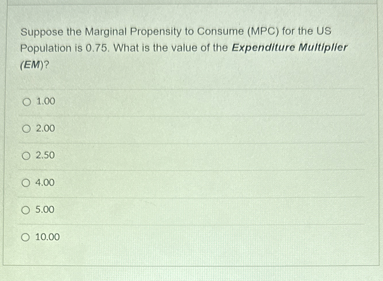 Solved Suppose the Marginal Propensity to Consume (MPC) ﻿for | Chegg.com