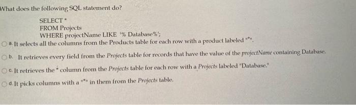 Solved In An Sql Query Which Sql Keyword Is Used To Sort