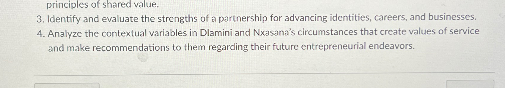 Solved principles of shared value.3. ﻿Identify and evaluate | Chegg.com