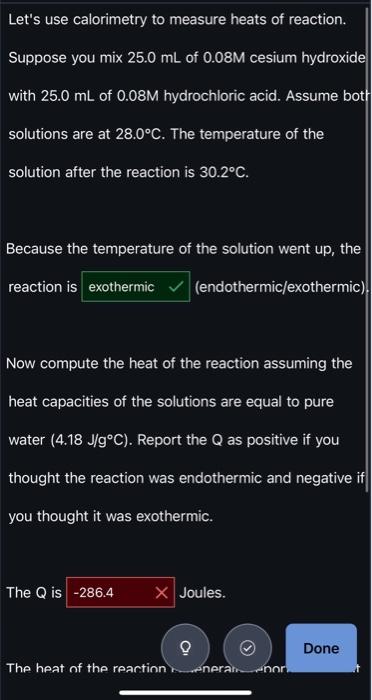 Solved Let's use calorimetry to measure heats of reaction. | Chegg.com