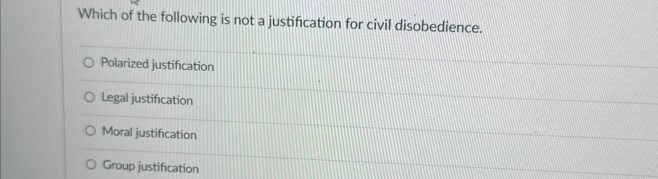 Solved Which of the following is not a justification for | Chegg.com