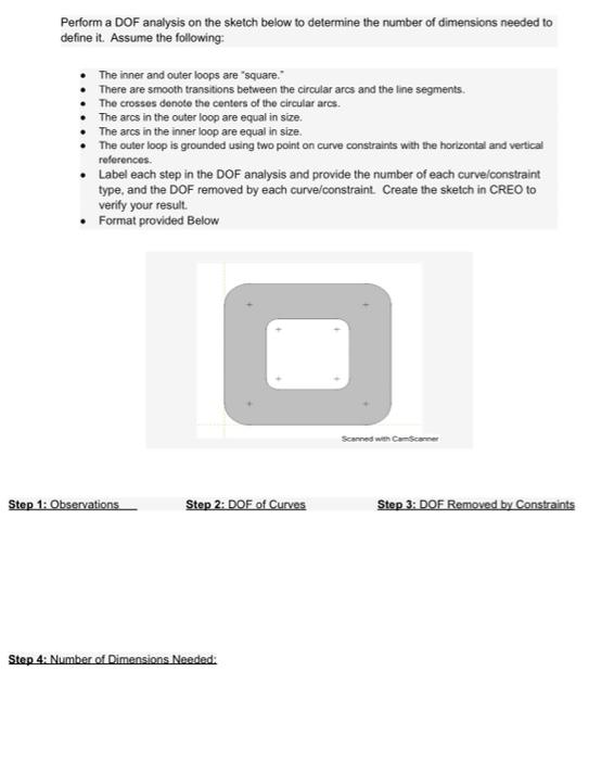 Solved Perform a DOF analysis on the sketch below to | Chegg.com