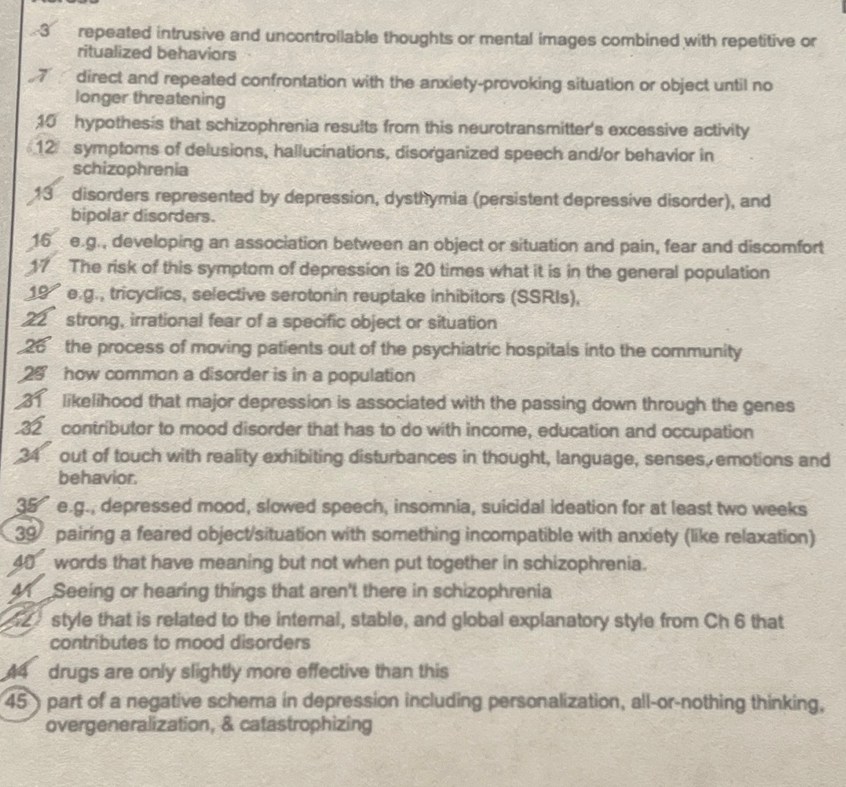 Solved 3 ﻿repeated intrusive and uncontrollable thoughts or | Chegg.com