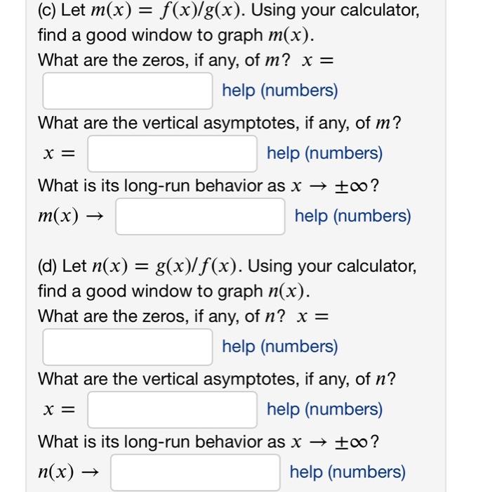 Solved (1 point) Let f(x)=x2+3x+2 and g(x)=x2+4. In each of | Chegg.com