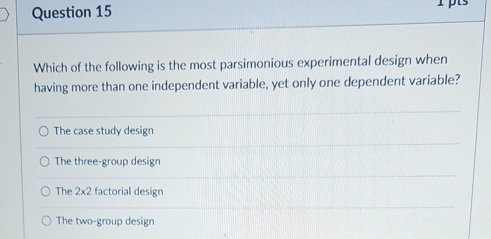 Solved Which of the following is the most parsimonious | Chegg.com